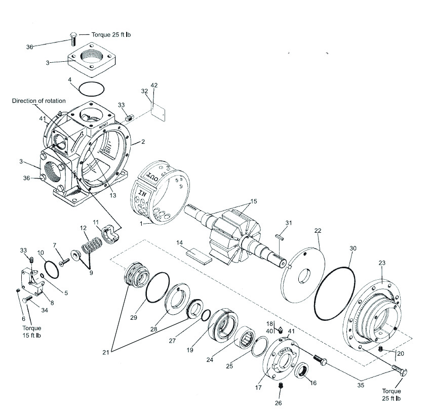 PUMP ONLY 2" CORKEN 521 NH3 353190TB - 005-9352101